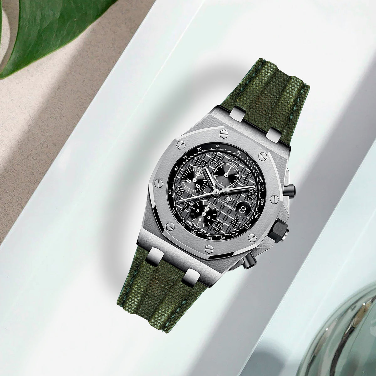 AP ROO 42mm Straps - AP Phantom Dark Green – Liger Straps