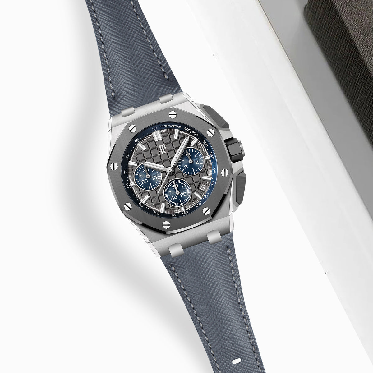 AP Interchangeable Quick Release Straps - AP Saffiano Dark Grey – Liger ...