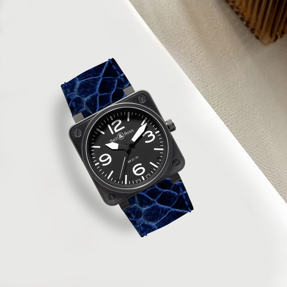 Bell Ross 01, 02, 03, BR X, BR S Straps - Ostrich Leg Navy Blue – Liger ...