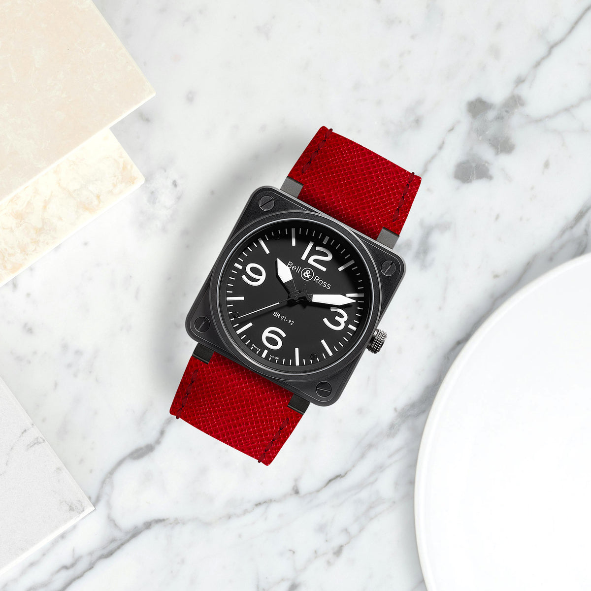 Bell Ross 01, 02, 03, BR X, BR S Straps - Saffiano Red – Liger Straps