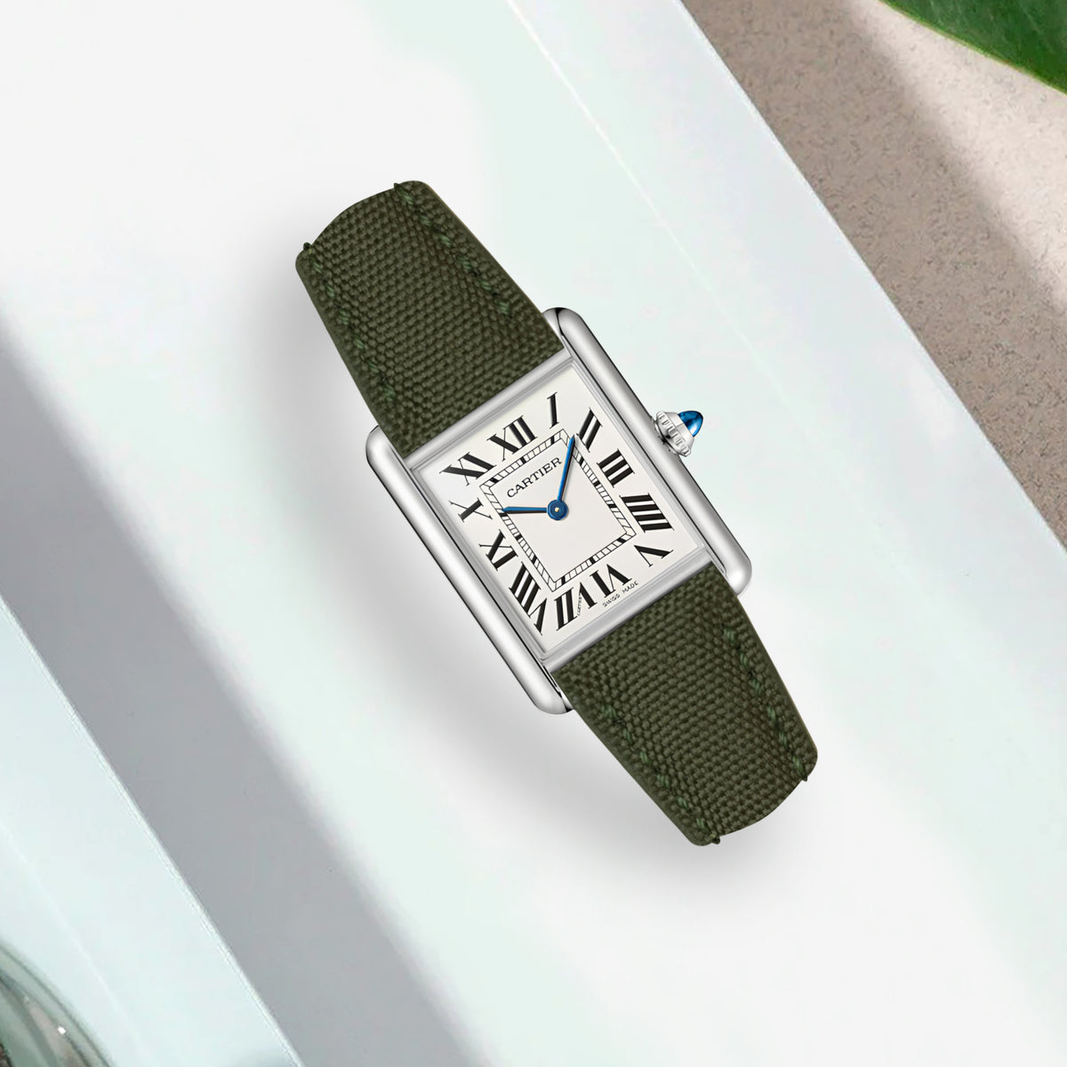 Cartier Tank Straps - Canvas Army Green – Liger Straps
