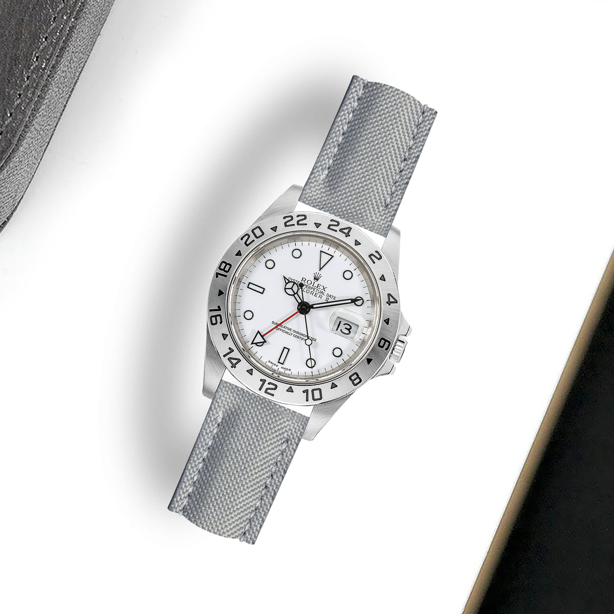 Rolex Explorer Straps - Canvas Light Grey – Liger Straps