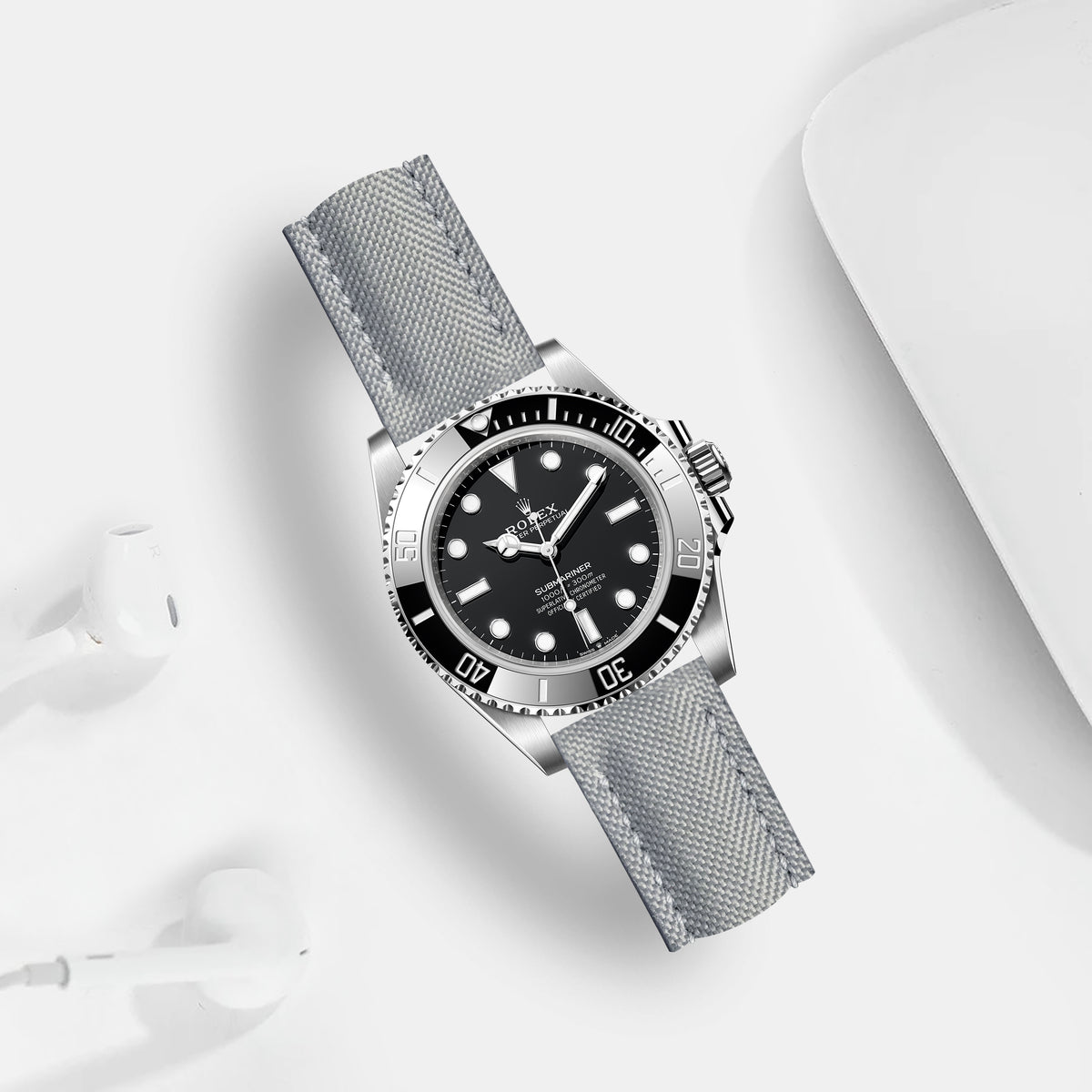 Rolex Submariner Straps - Canvas Light Grey – Liger Straps