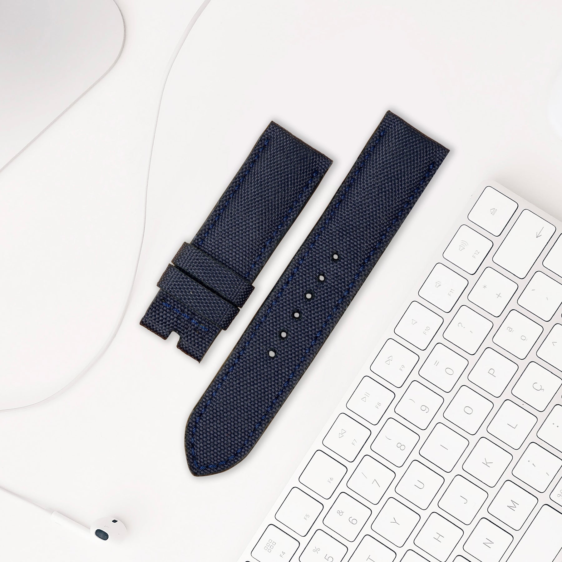Breitling Navitimer Straps - Canvas Navy Blue – Liger Straps