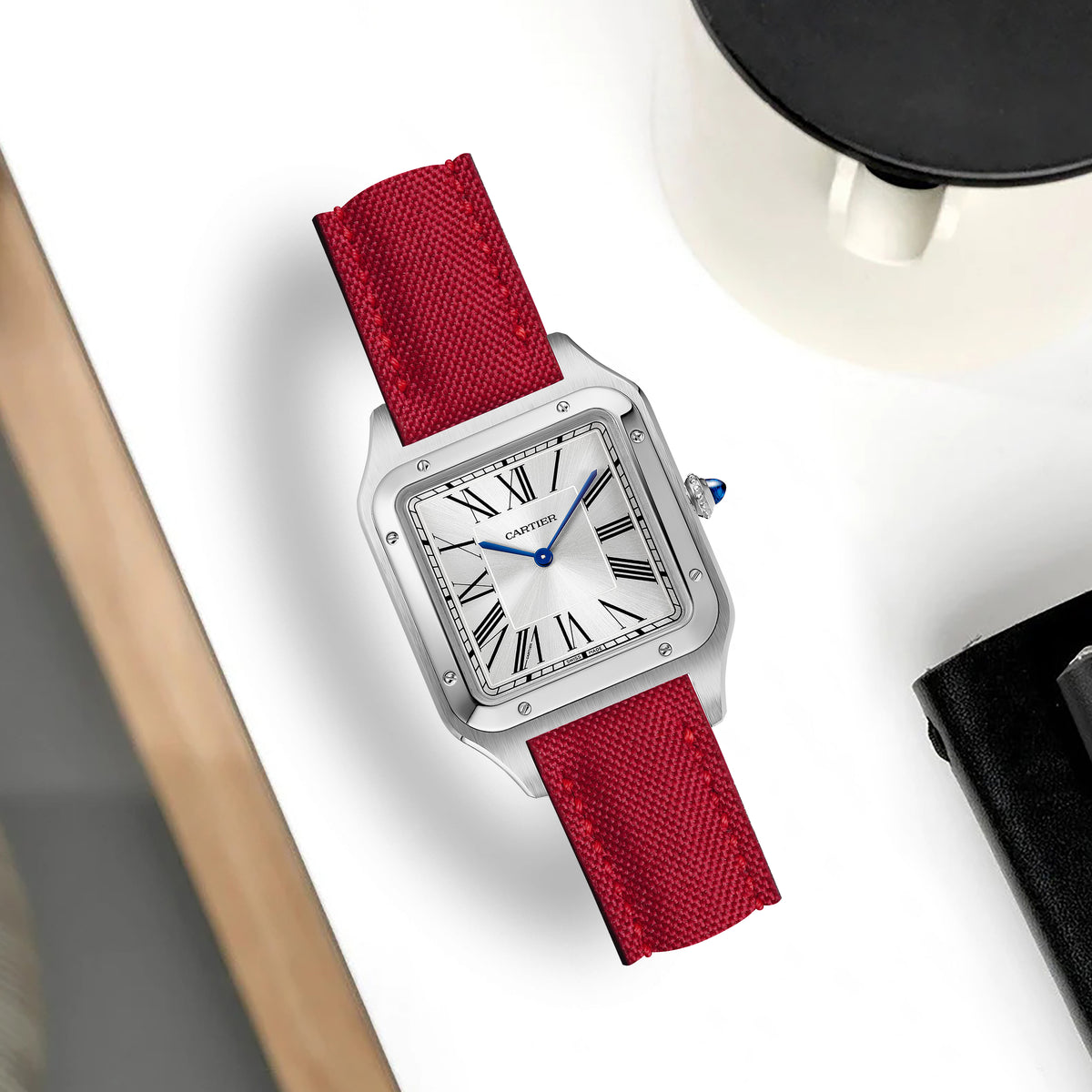 Cartier Dumont Straps - Canvas Red – Liger Straps
