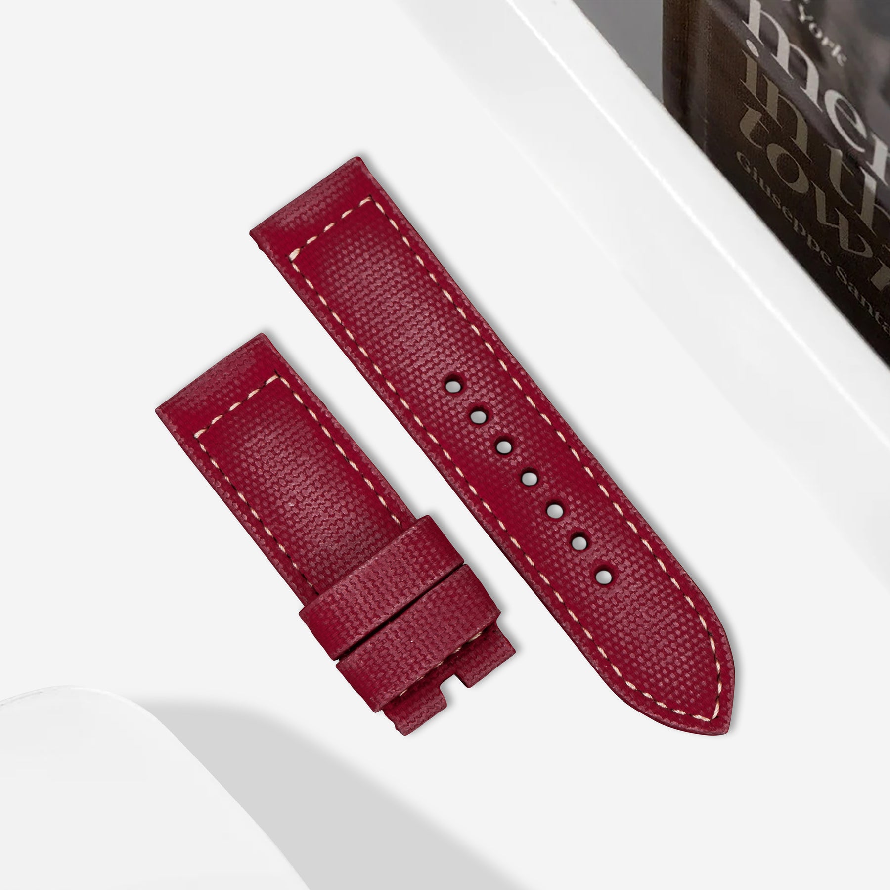 Panerai Luminor Straps - Vintage Canvas Red – Liger Straps