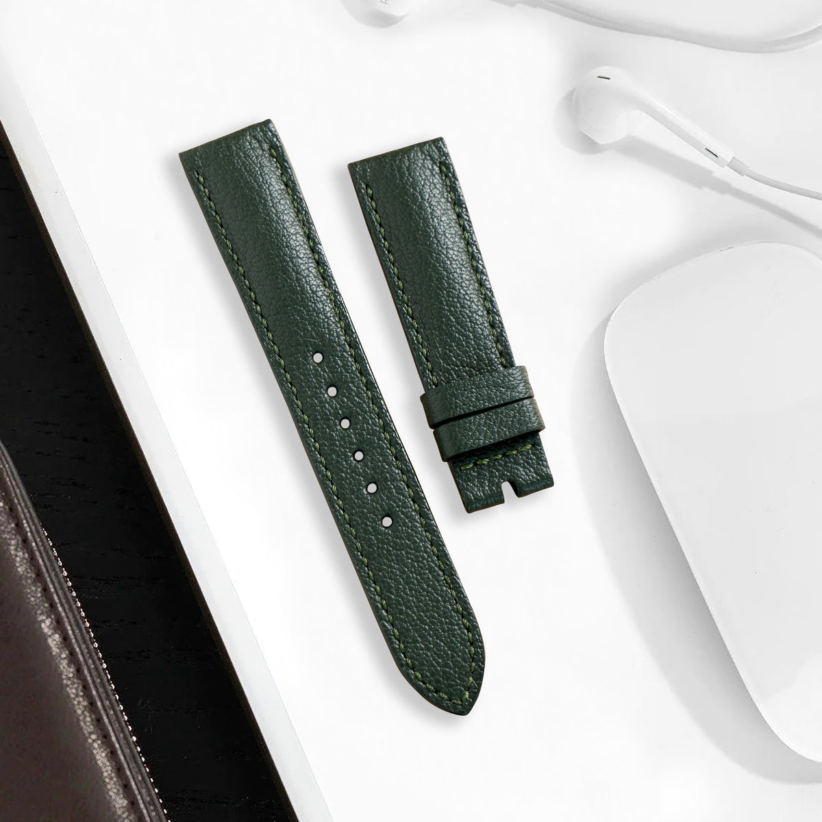 Rolex Daydate Straps - Chevre Dark Green – Liger Straps