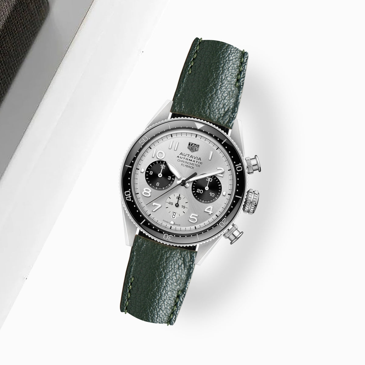 Tag Heuer Autavia Straps - Chevre Dark Green – Liger Straps