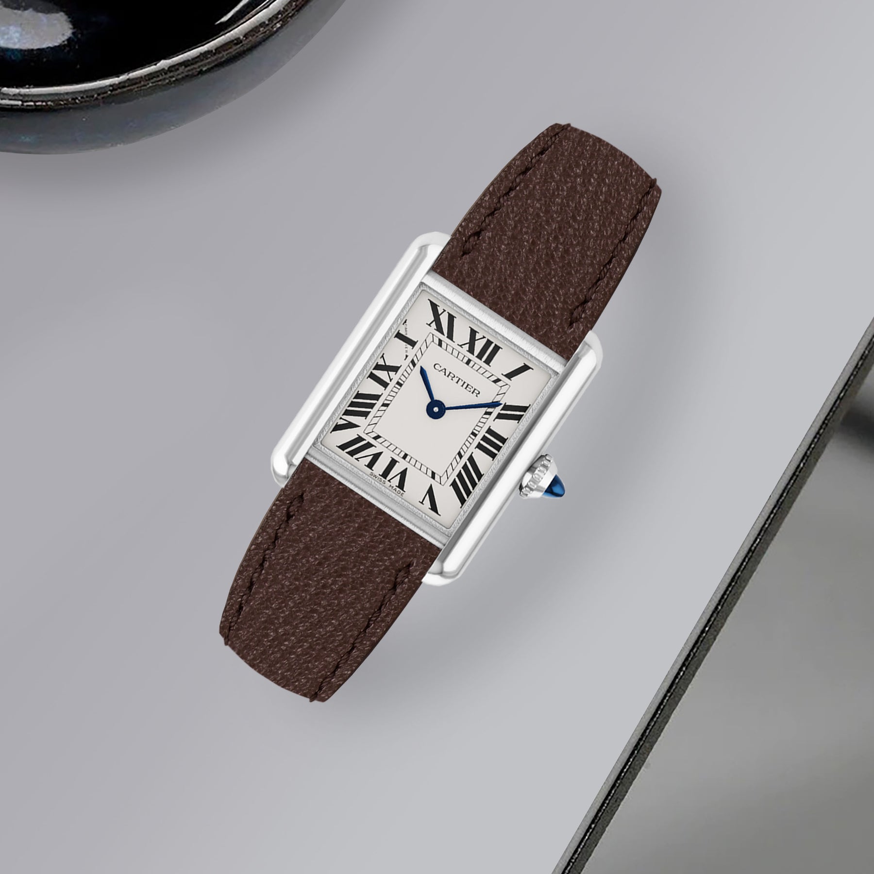 Cartier Tank Straps - Chevre Moka – Liger Straps