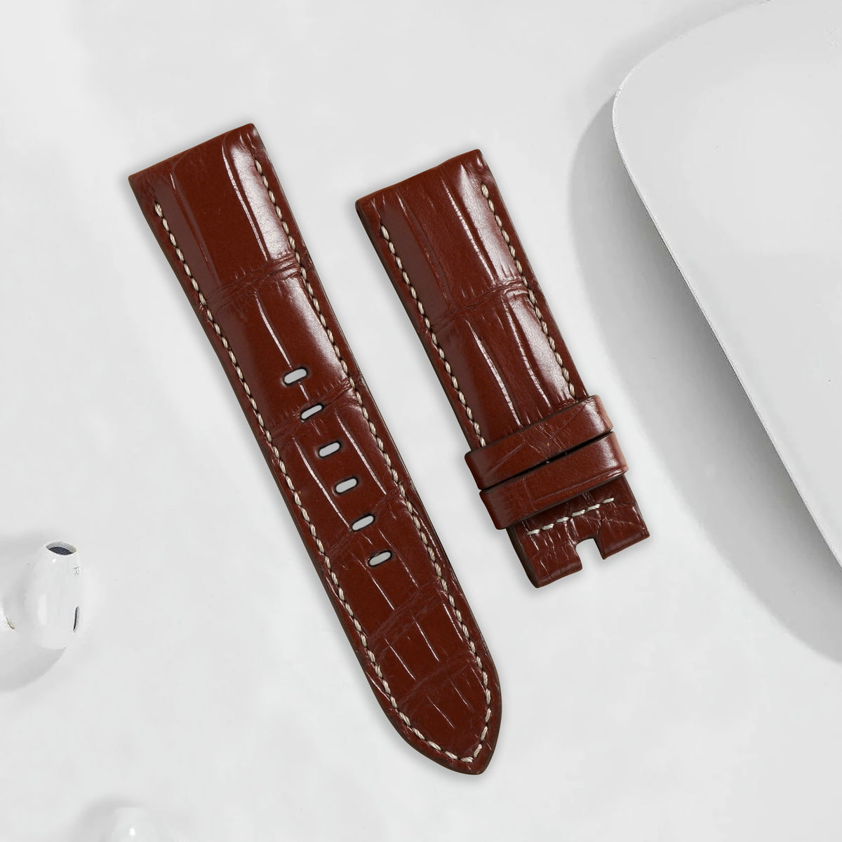 Panerai Submersible Straps - Croco Brown – Liger Straps
