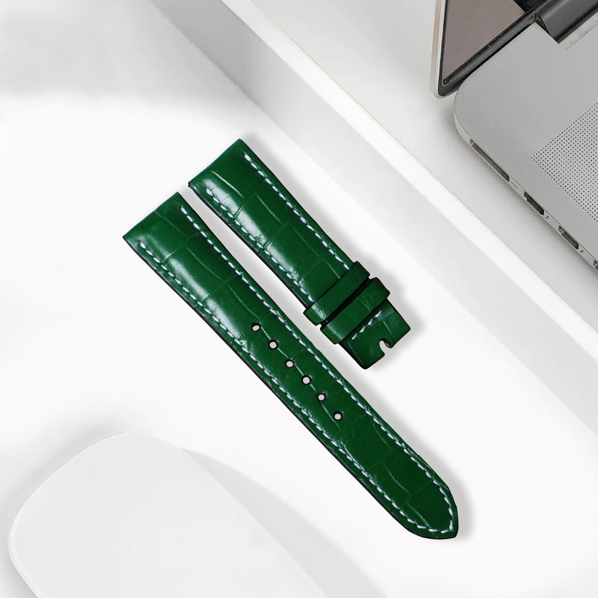IWC Pilot Straps - Croco Green – Liger Straps