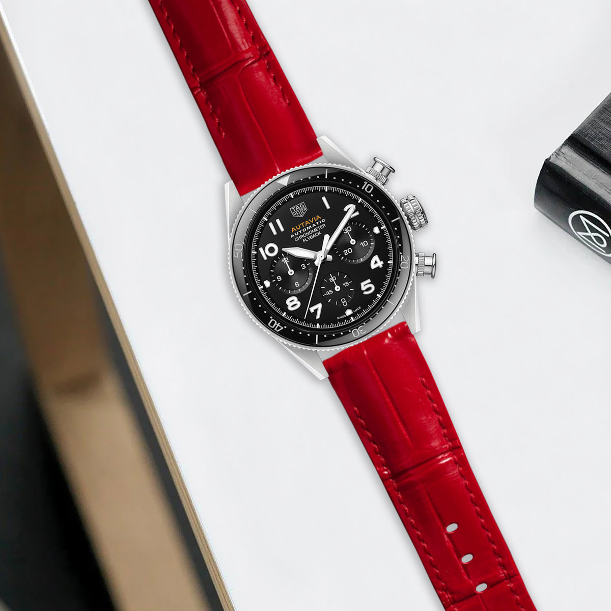 Tag Heuer Autavia Straps - Croco Red – Liger Straps