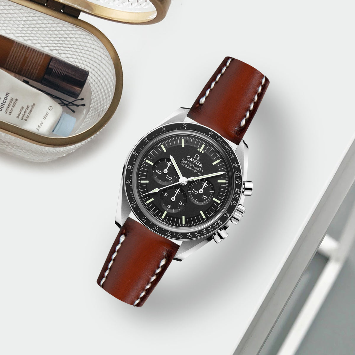 Omega Speedmaster Moonwatch Straps - Dappled Red – Liger Straps