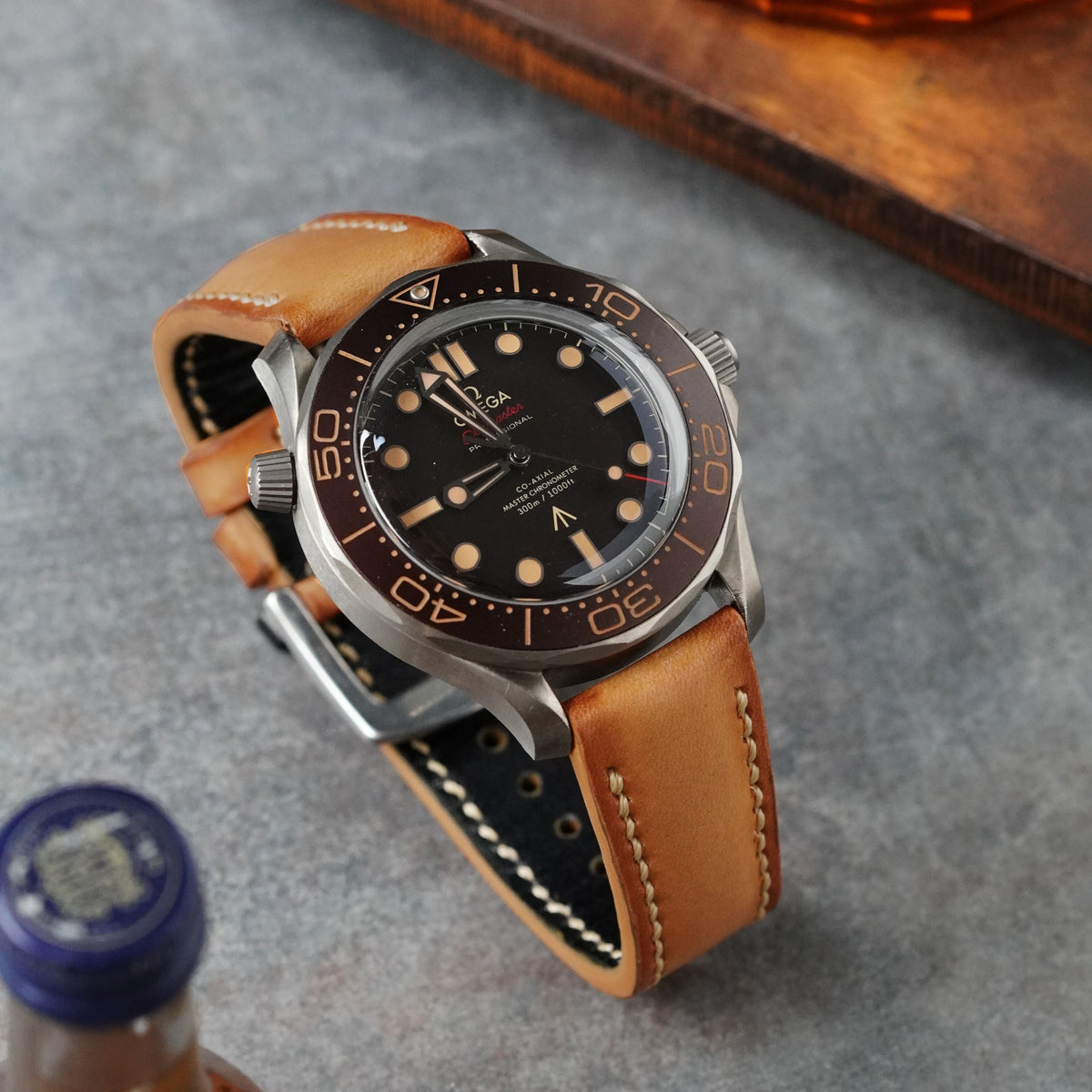 Omega Seamaster Diver 300m Straps - Dappled Tan – Liger Straps