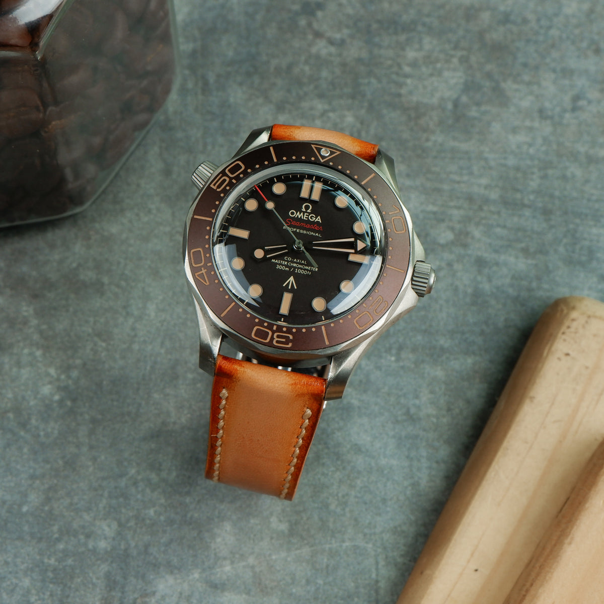 Omega Seamaster Diver 300m Straps - Dappled Tan – Liger Straps
