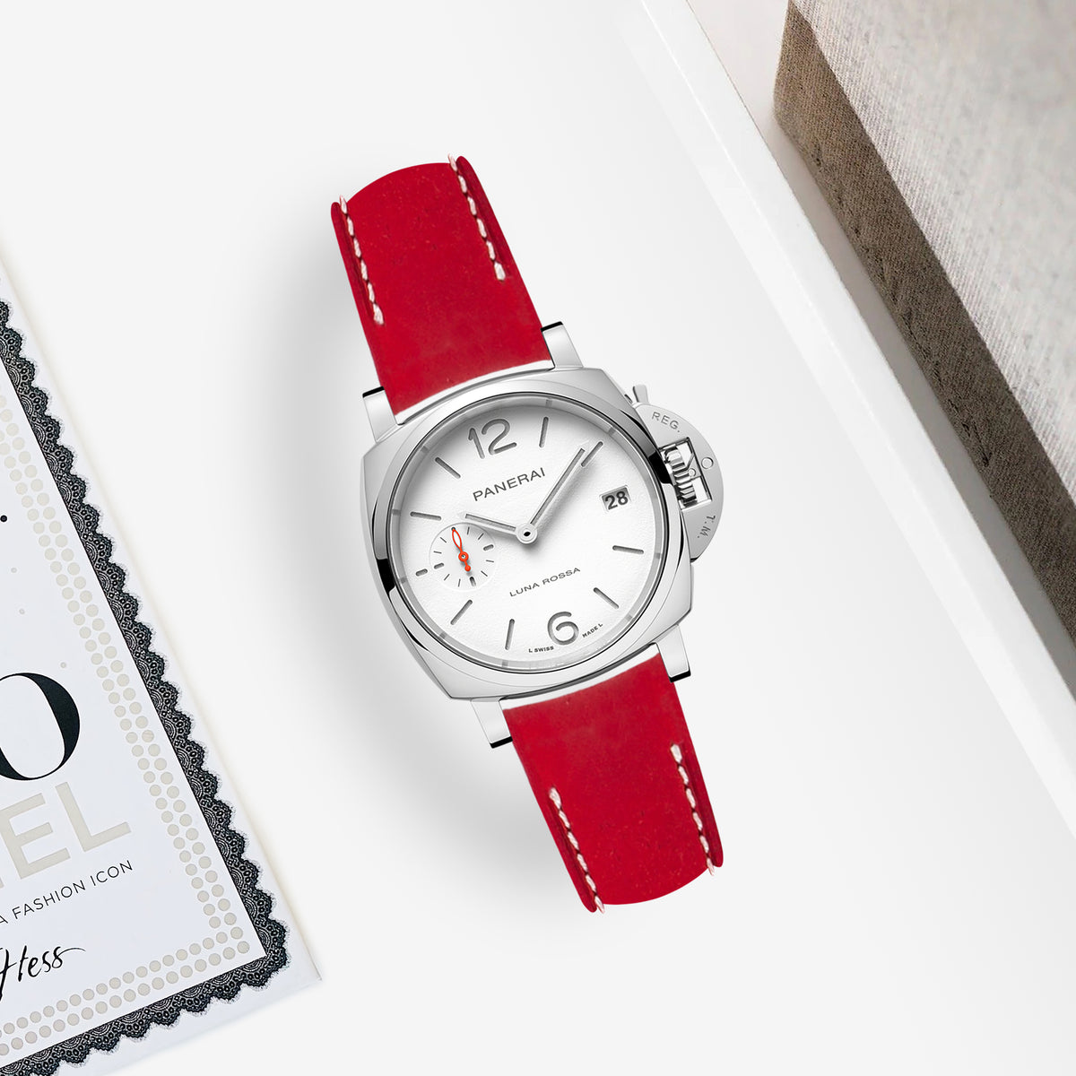 Panerai Luminor Due Straps - Diablo Red – Liger Straps