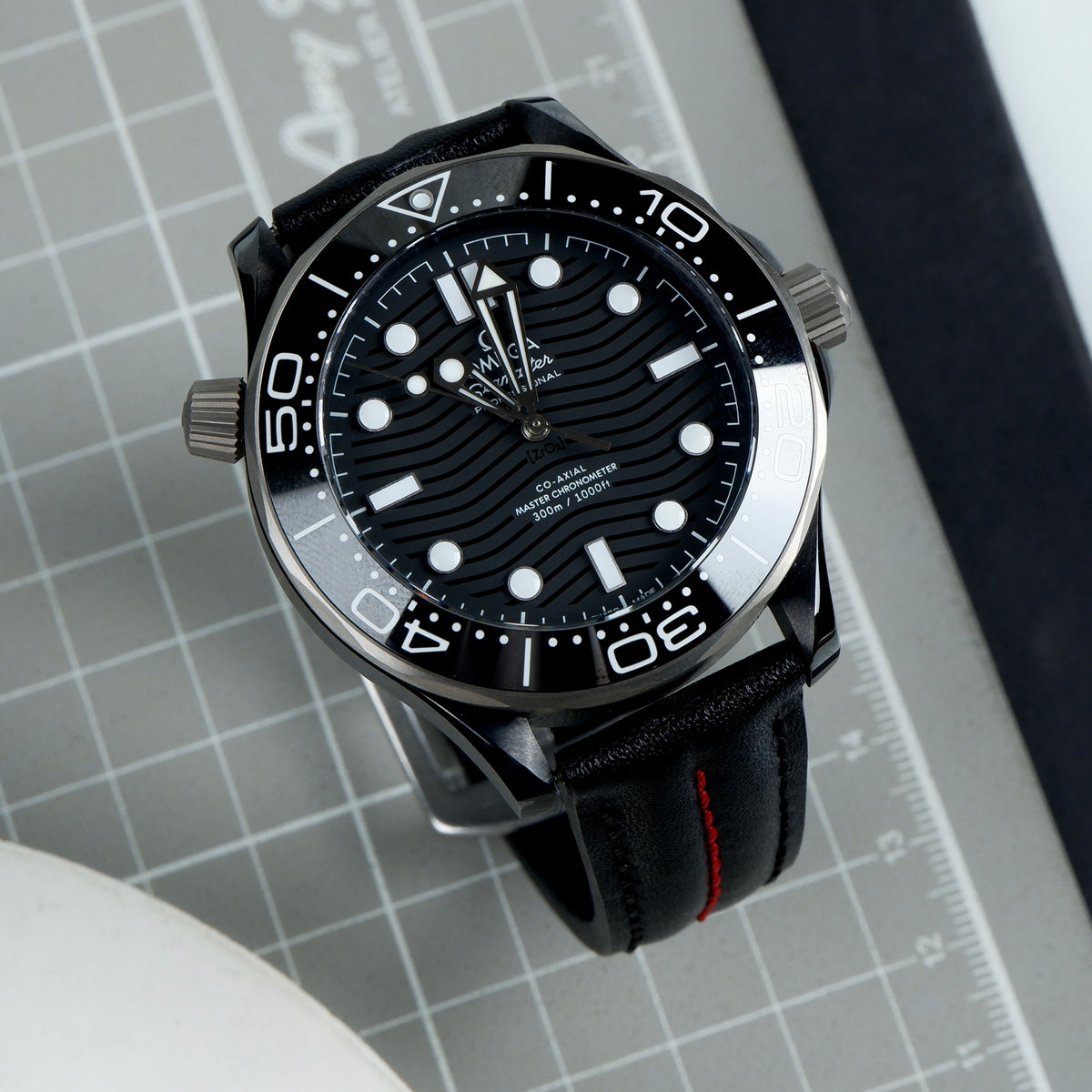 Omega Seamaster Diver 300m Straps - Double Ridge Black – Liger Straps