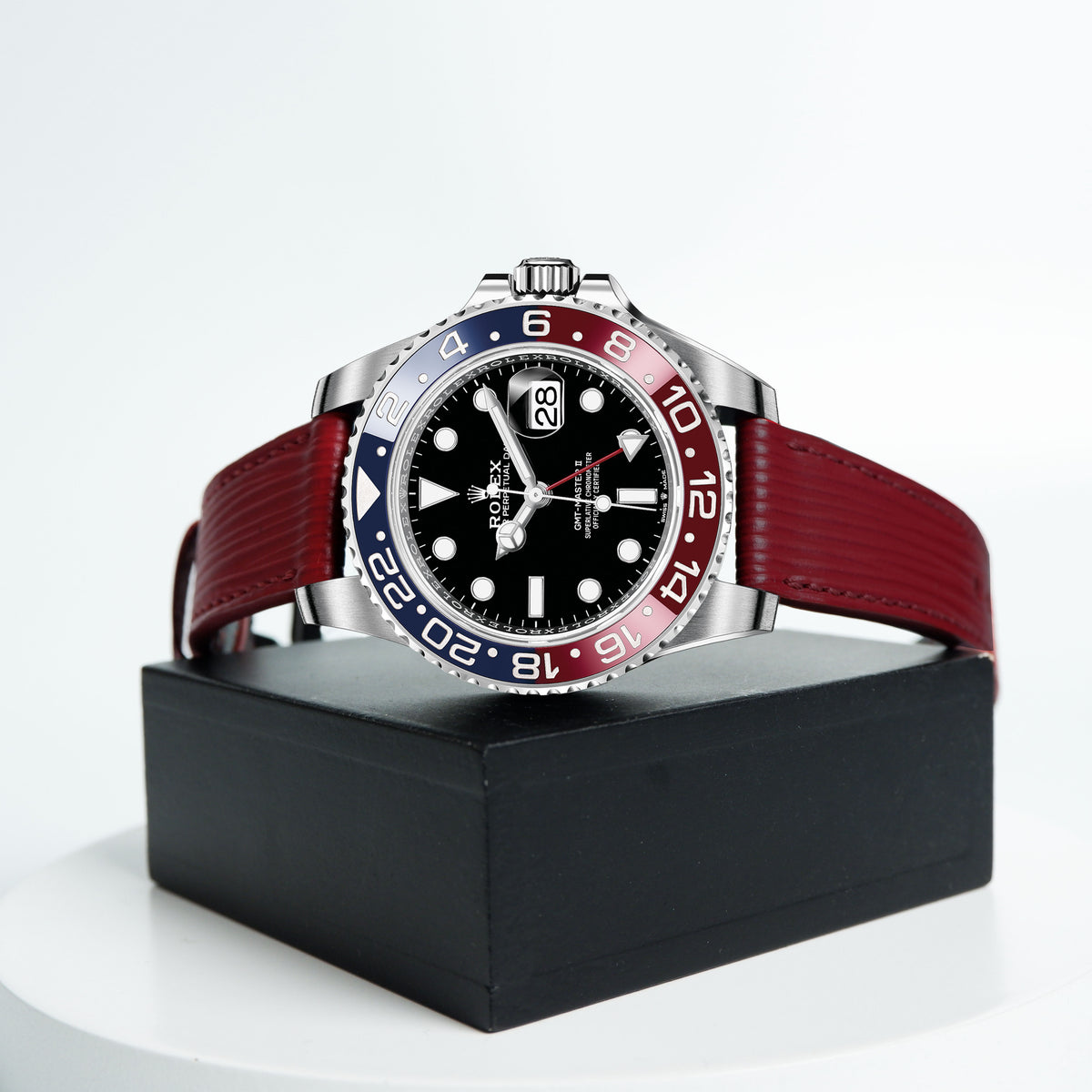 Rolex GMT Master II Pepsi Straps - Epi Maroon – Liger Straps