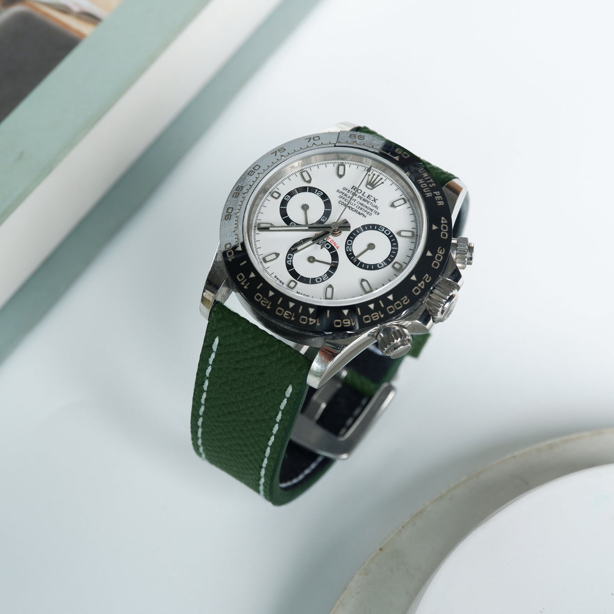Rolex Daytona Straps - Epsom Forest Green – Liger Straps