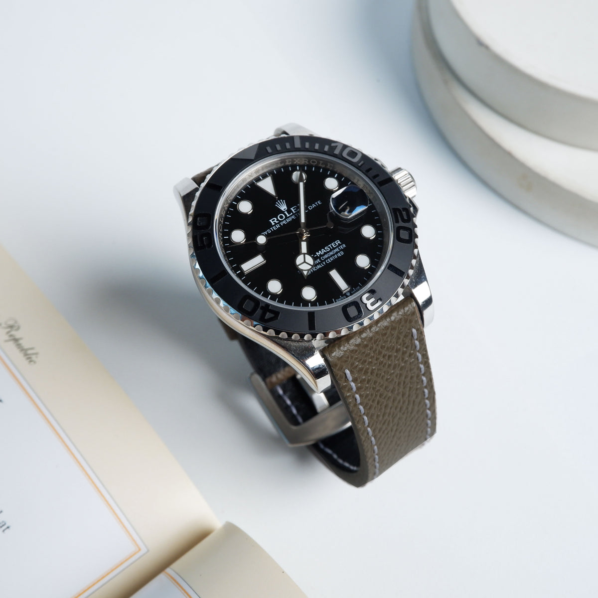 Rolex Yacht Master Straps - Epsom Taupe – Liger Straps