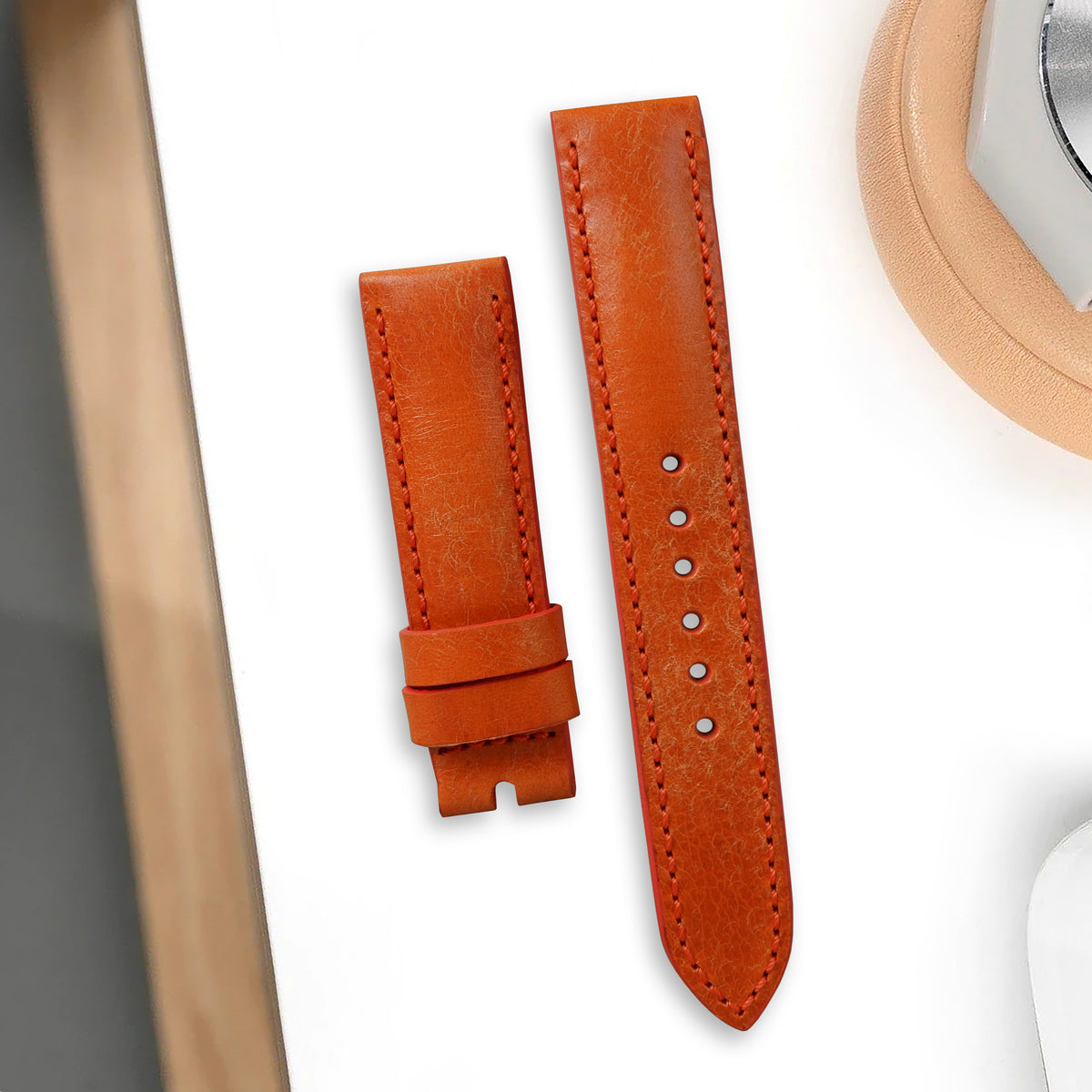 Omega Speedmaster Moonwatch Straps - Ghachos Buffed Orange – Liger Straps