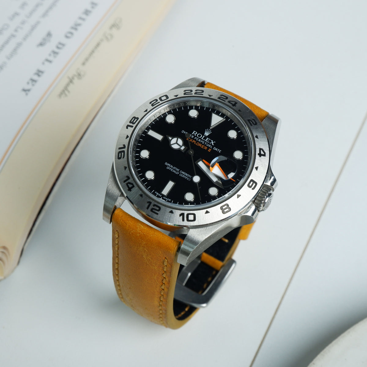Rolex Explorer Straps - Ghachos Buffed Yellow – Liger Straps
