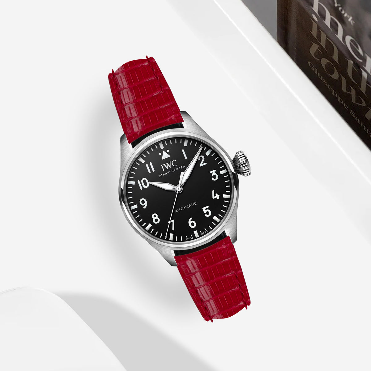 IWC Easx Change Straps - Lizard Red – Liger Straps