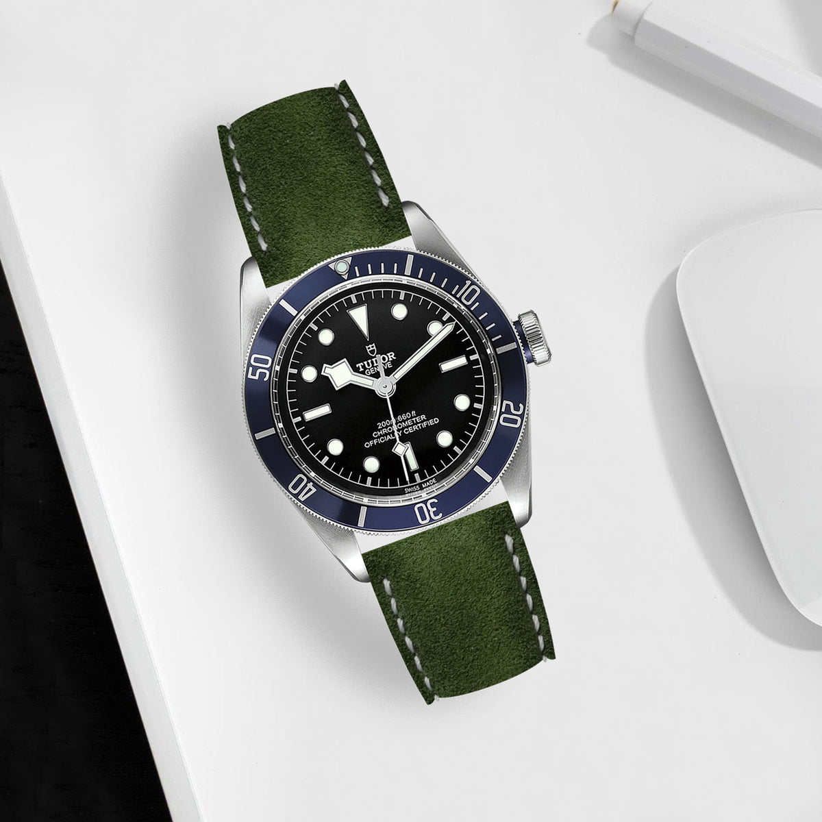 Tudor Blackbay 41mm Straps - Nubuck Army – Liger Straps