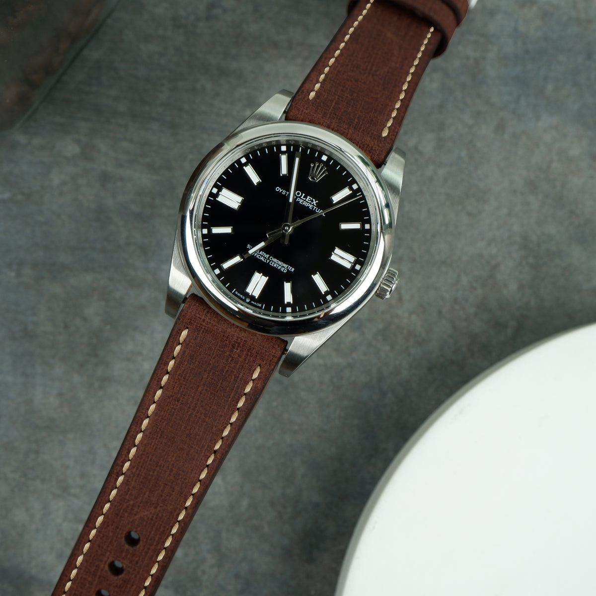 Rolex Oyster Perpetual Straps - Ospro Moka – Liger Straps