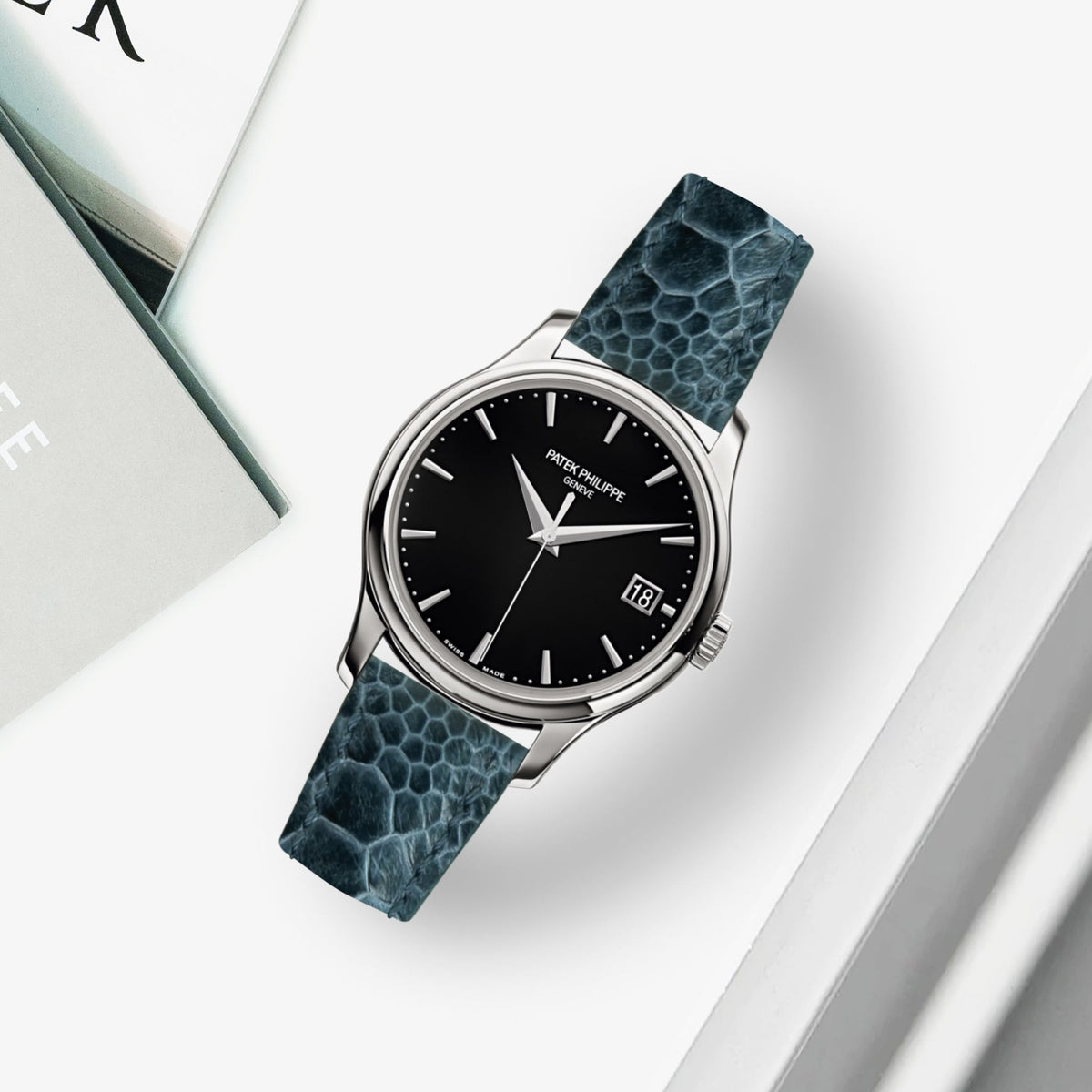 Patek Complication & Calatrava Straps - Ostrich Leg Blue Jean – Liger ...