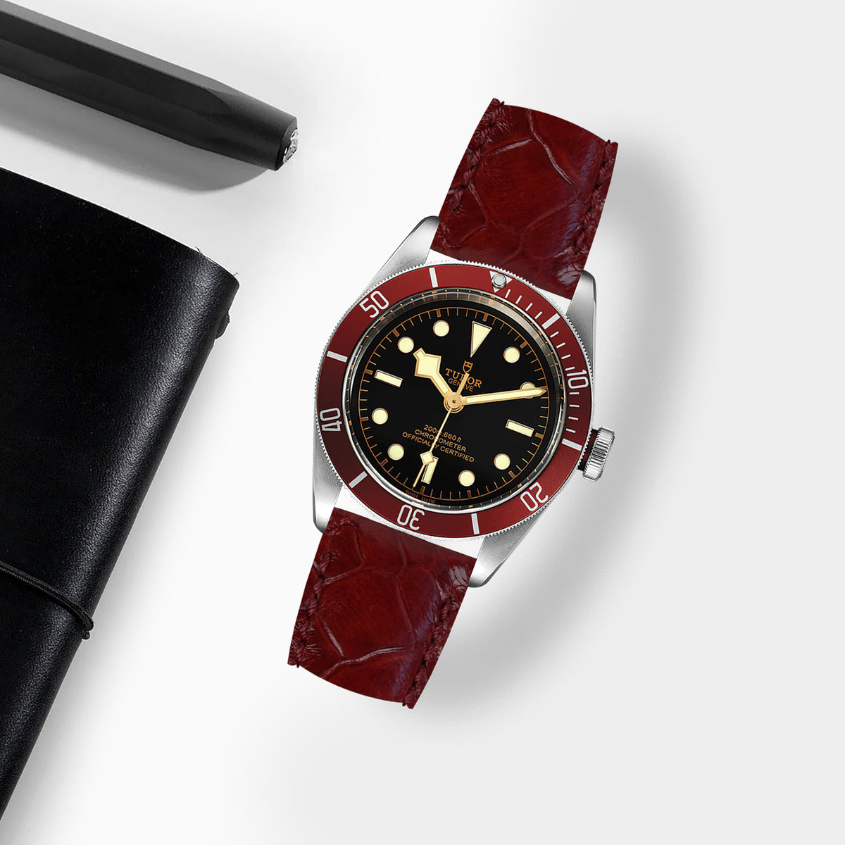 Tudor Blackbay 41mm Straps - Ostrich Leg Brick – Liger Straps