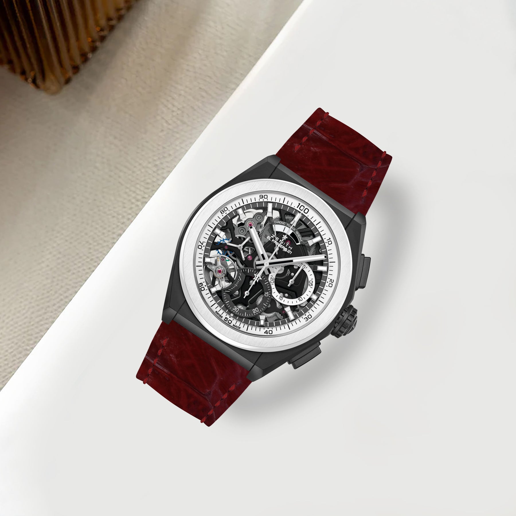 Zenith Defy Straps - Ostrich Leg Brick – Liger Straps