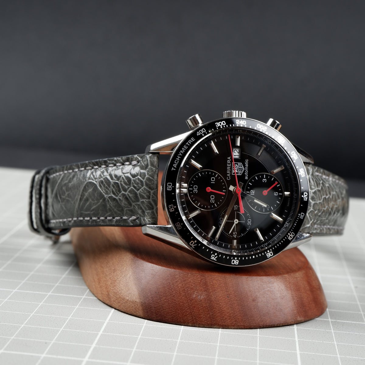 Tag Heuer Carrera Straps - Ostrich Leg Light Grey – Liger Straps