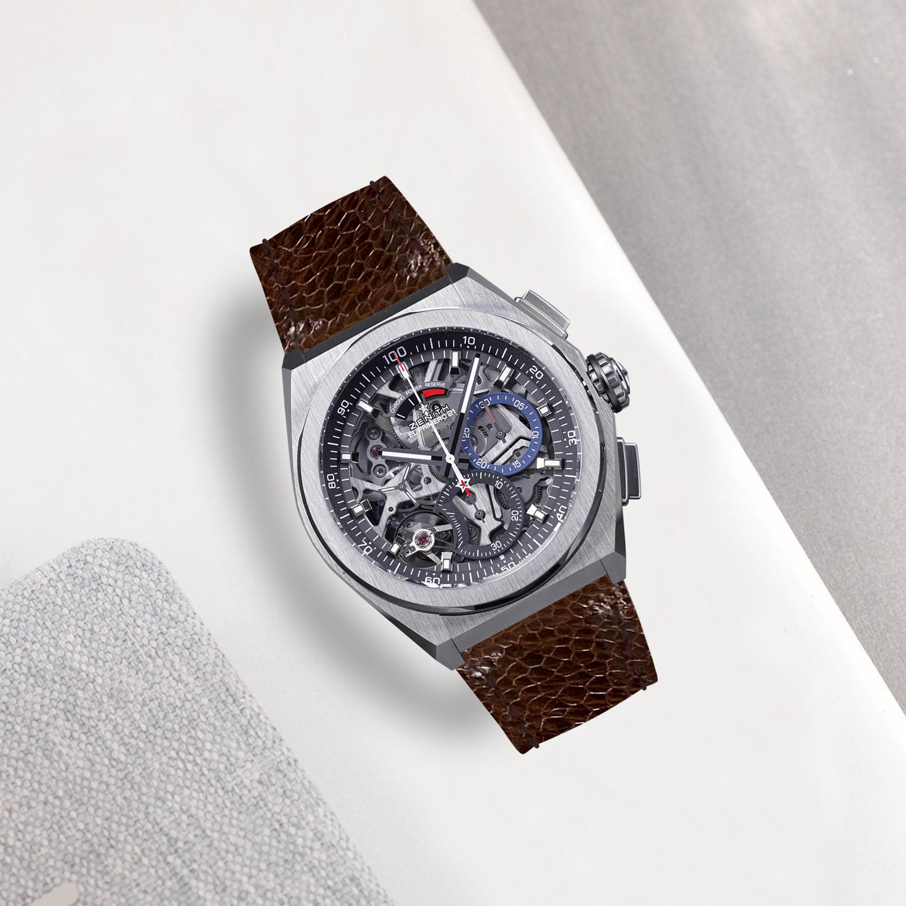 Zenith Defy Straps - Ostrich Leg Tobacco – Liger Straps