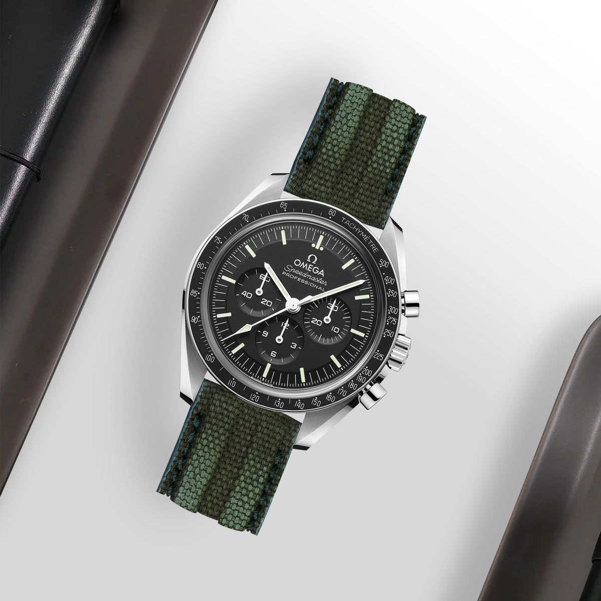 Omega Speedmaster Moonwatch - Phantom Dark Green – Liger Straps