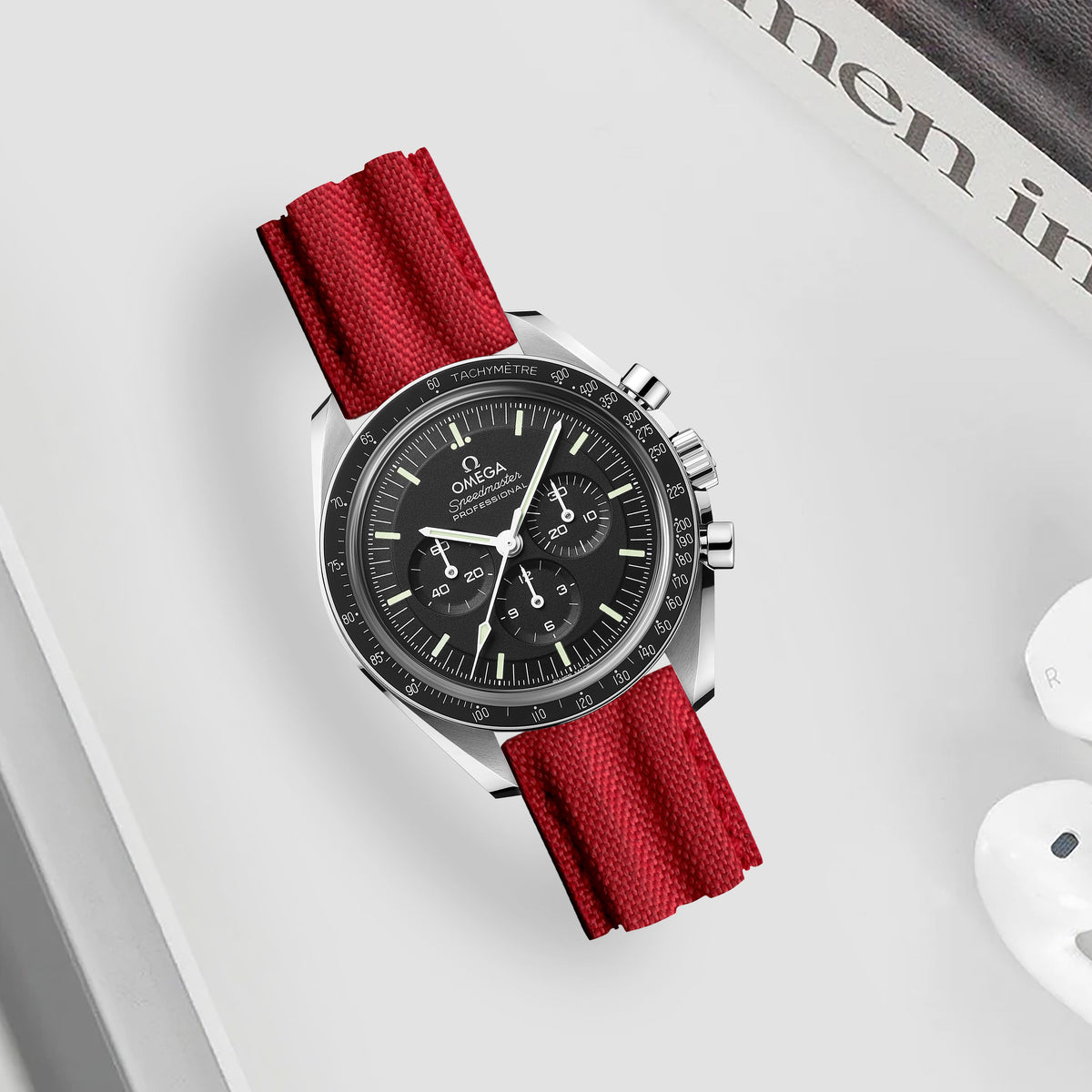 Omega Speedmaster Moonwatch - Phantom Red – Liger Straps