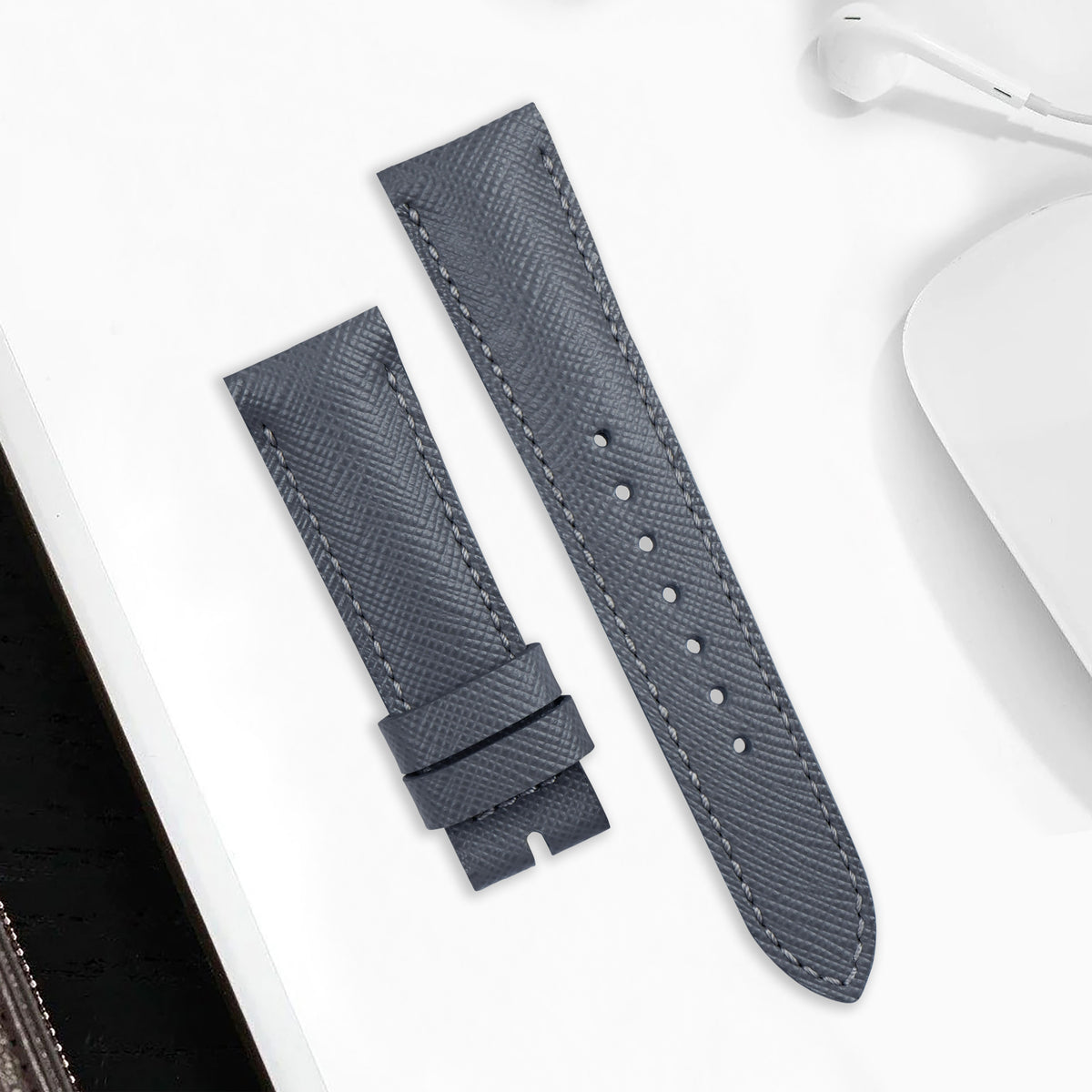 Tudor Pelagos Straps - Saffiano Dark Grey – Liger Straps