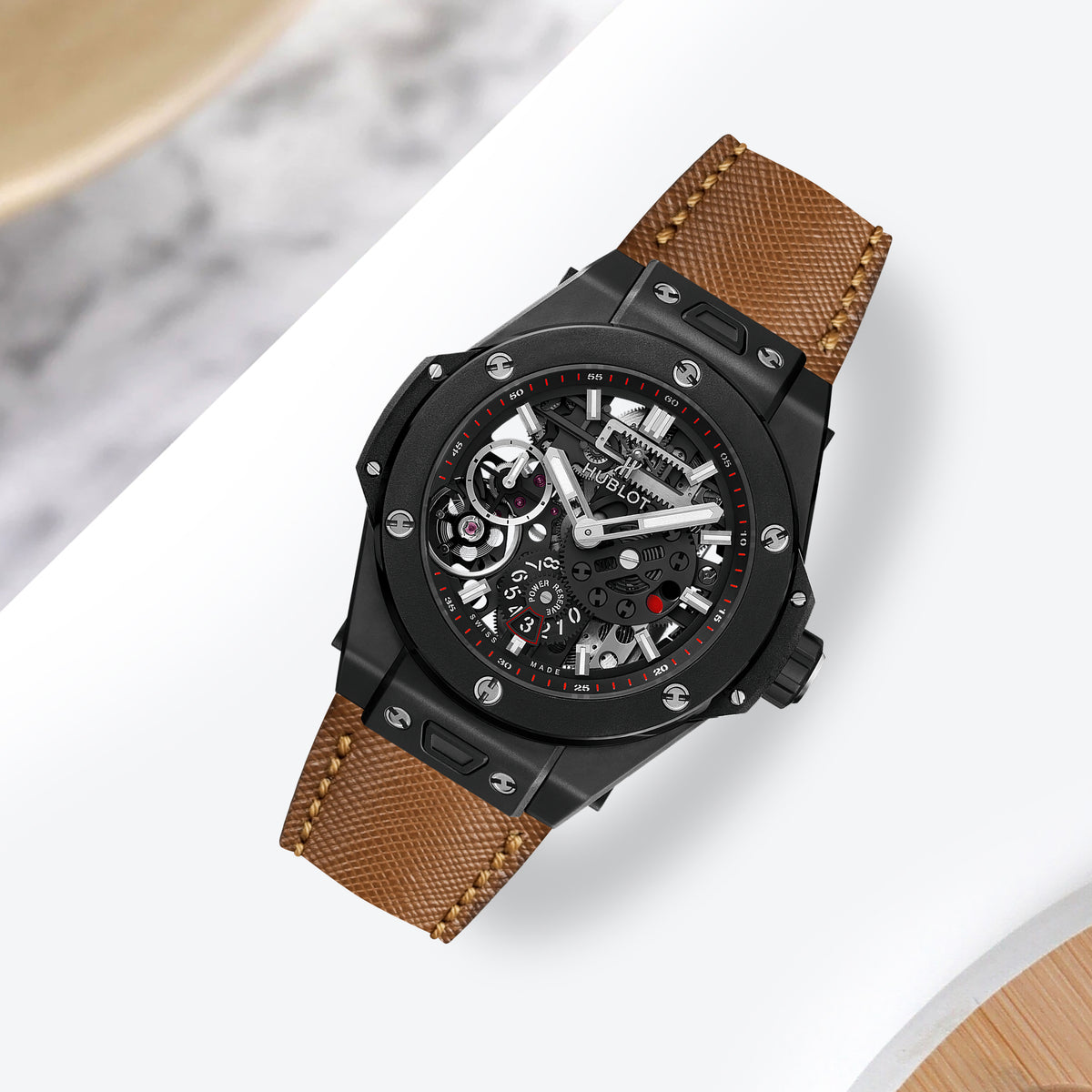 Hublot Unico One Click Straps - Saffiano Gold – Liger Straps