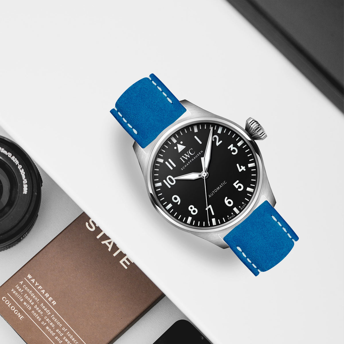 IWC Pilot Straps - Suede Sky Blue – Liger Straps