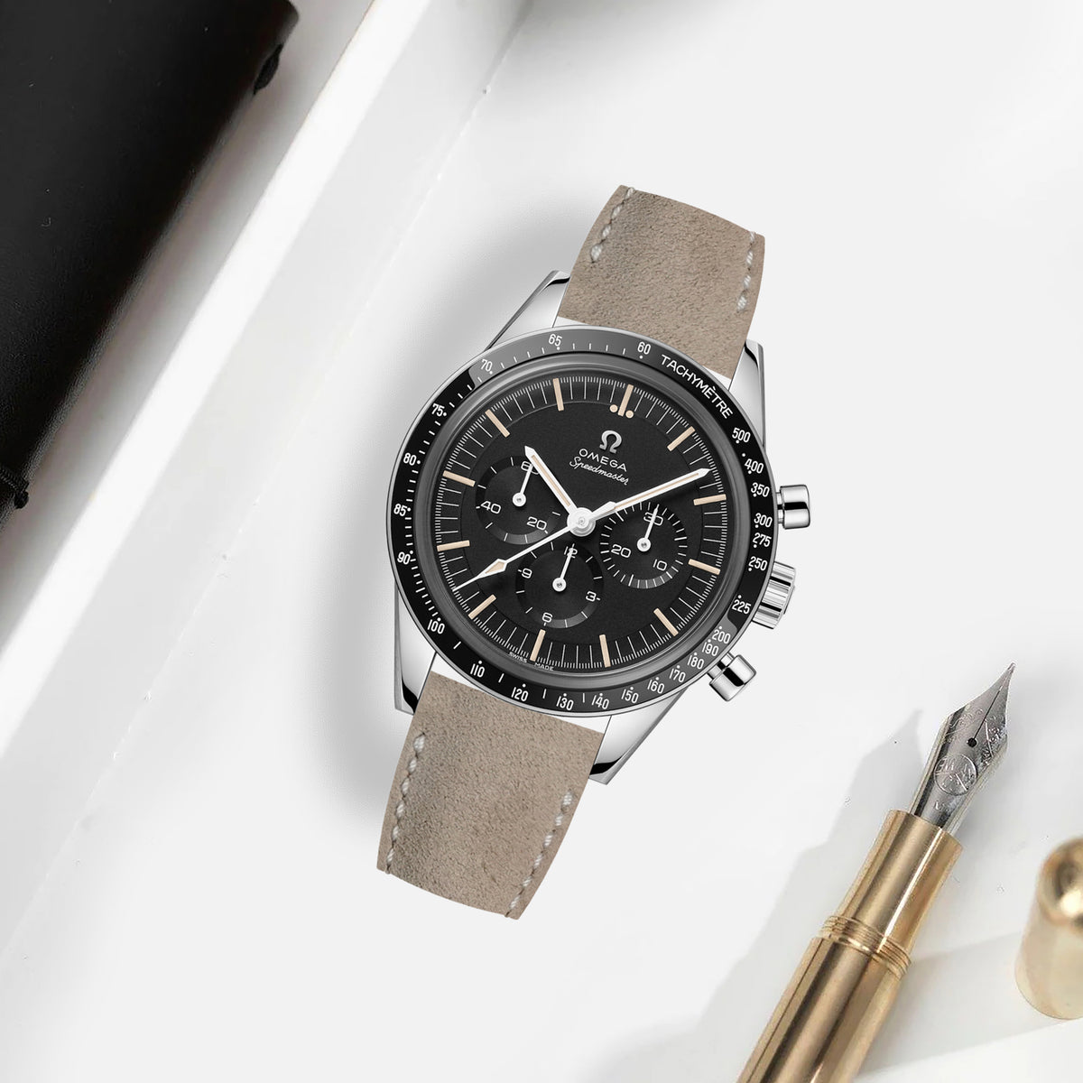 Omega Speedmaster Heritage Straps - Suede Trench – Liger Straps
