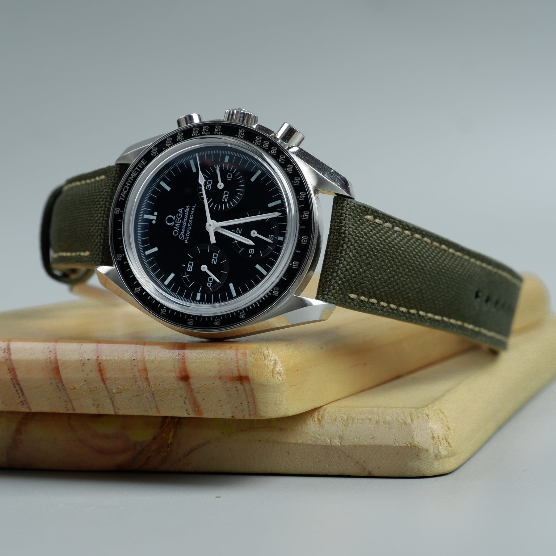 Omega Speedmaster Moonwatch Straps - Canvas Army Green – Liger Straps