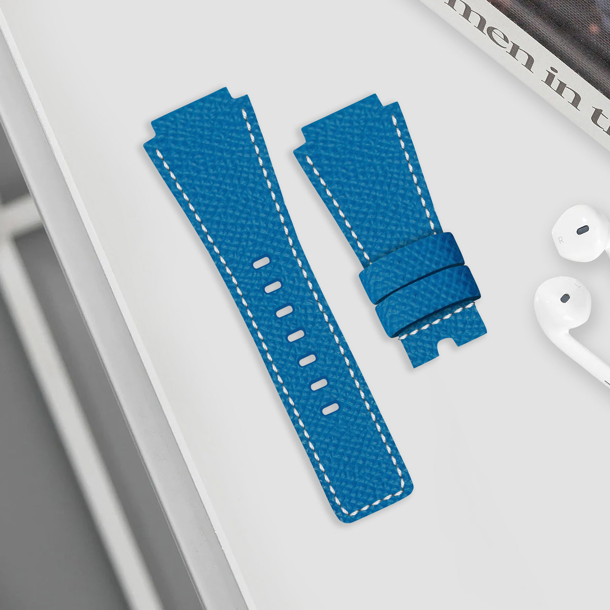 Bell Ross 01, 02, 03, BR X, BR S Straps - Epsom Sky Blue – Liger Straps