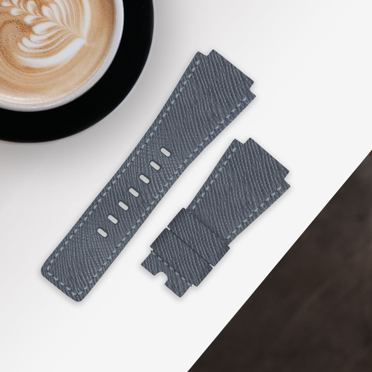 Bell Ross 01, 02, 03, BR X, BR S Straps - Saffiano Dark Grey – Liger Straps