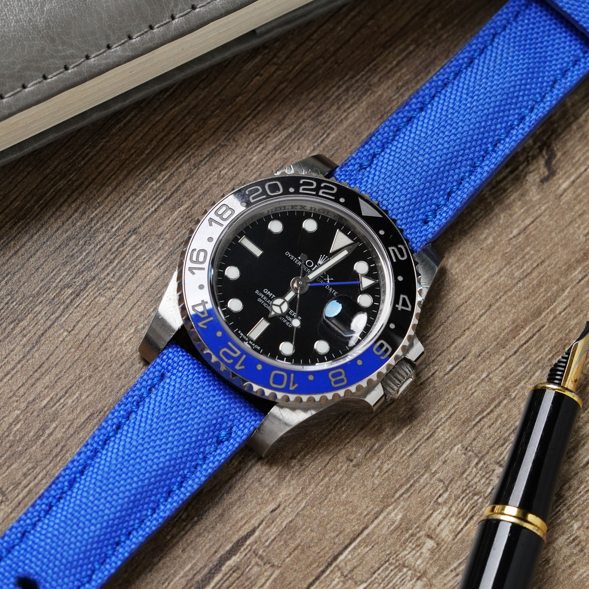 Rolex GMT Master II Batman Straps - Canvas Electric Blue – Liger Straps