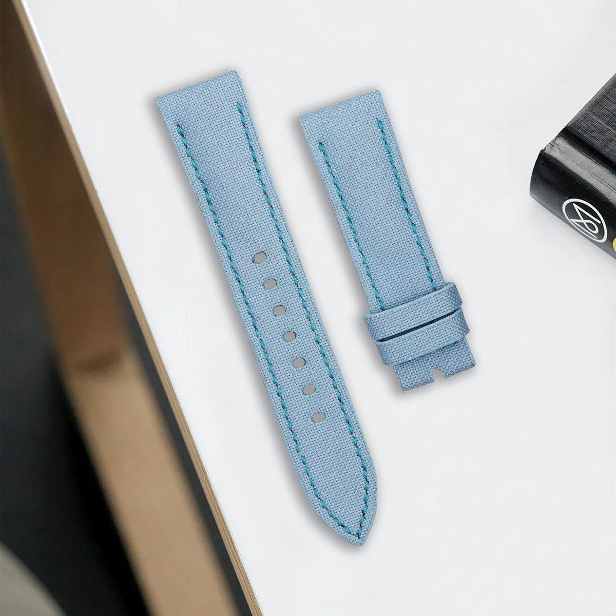 Tudor Blackbay 41mm Straps - Canvas Sky Blue – Liger Straps