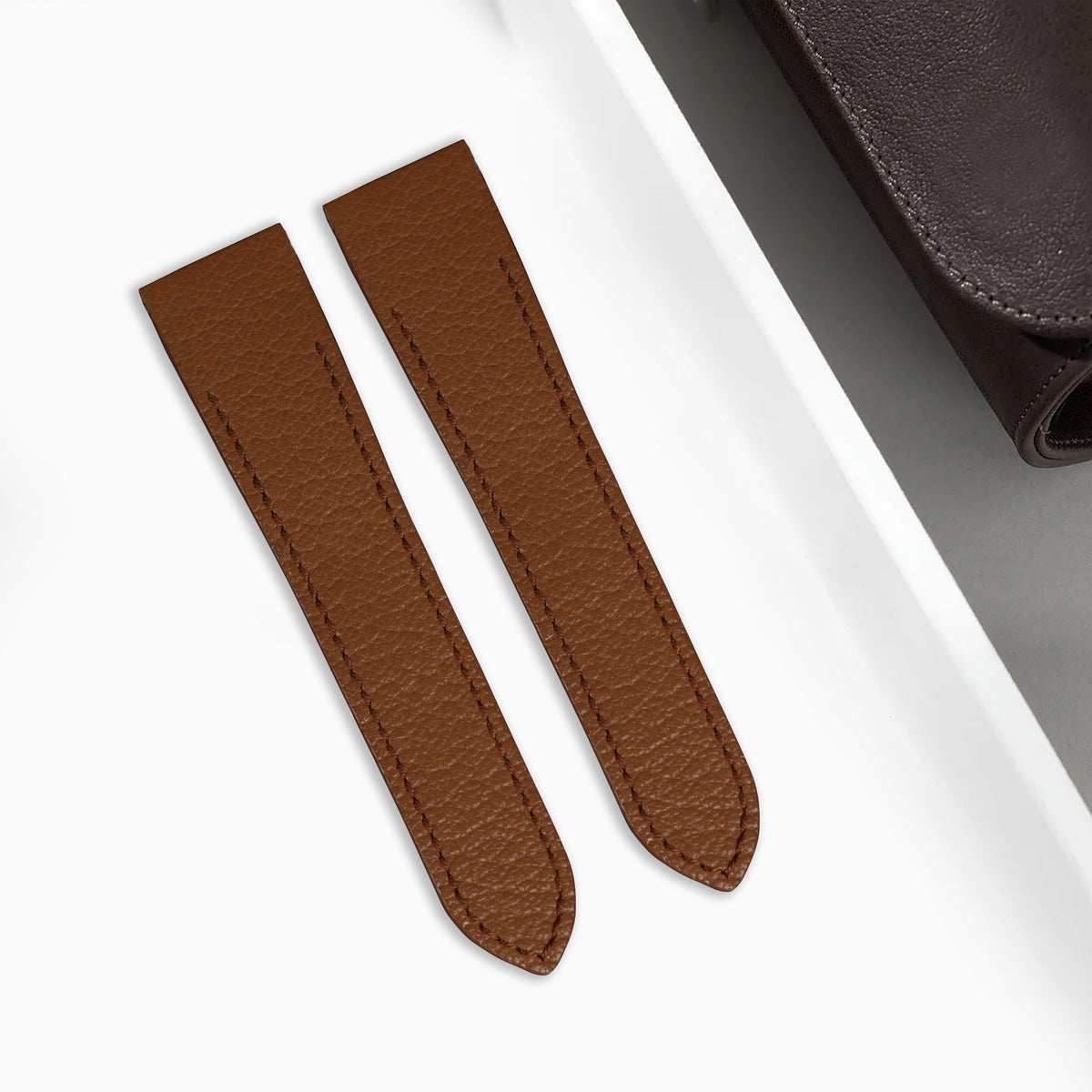 Cartier Santos 100 Straps - Chevre Brown – Liger Straps