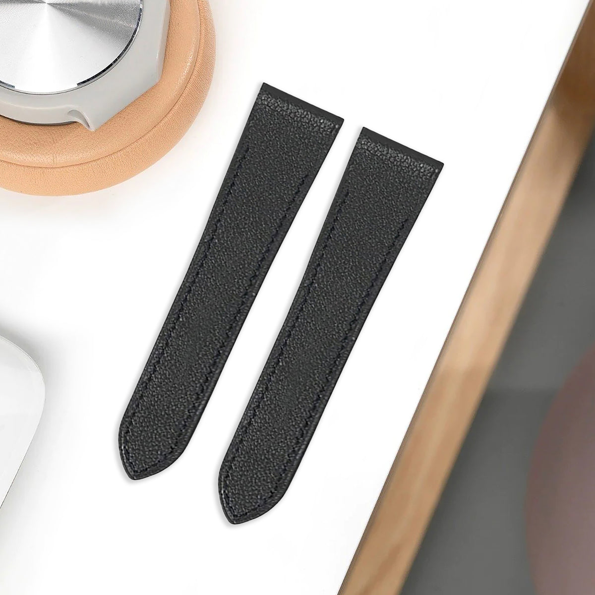 Cartier Santos 100 Straps - Chevre Charcoal – Liger Straps