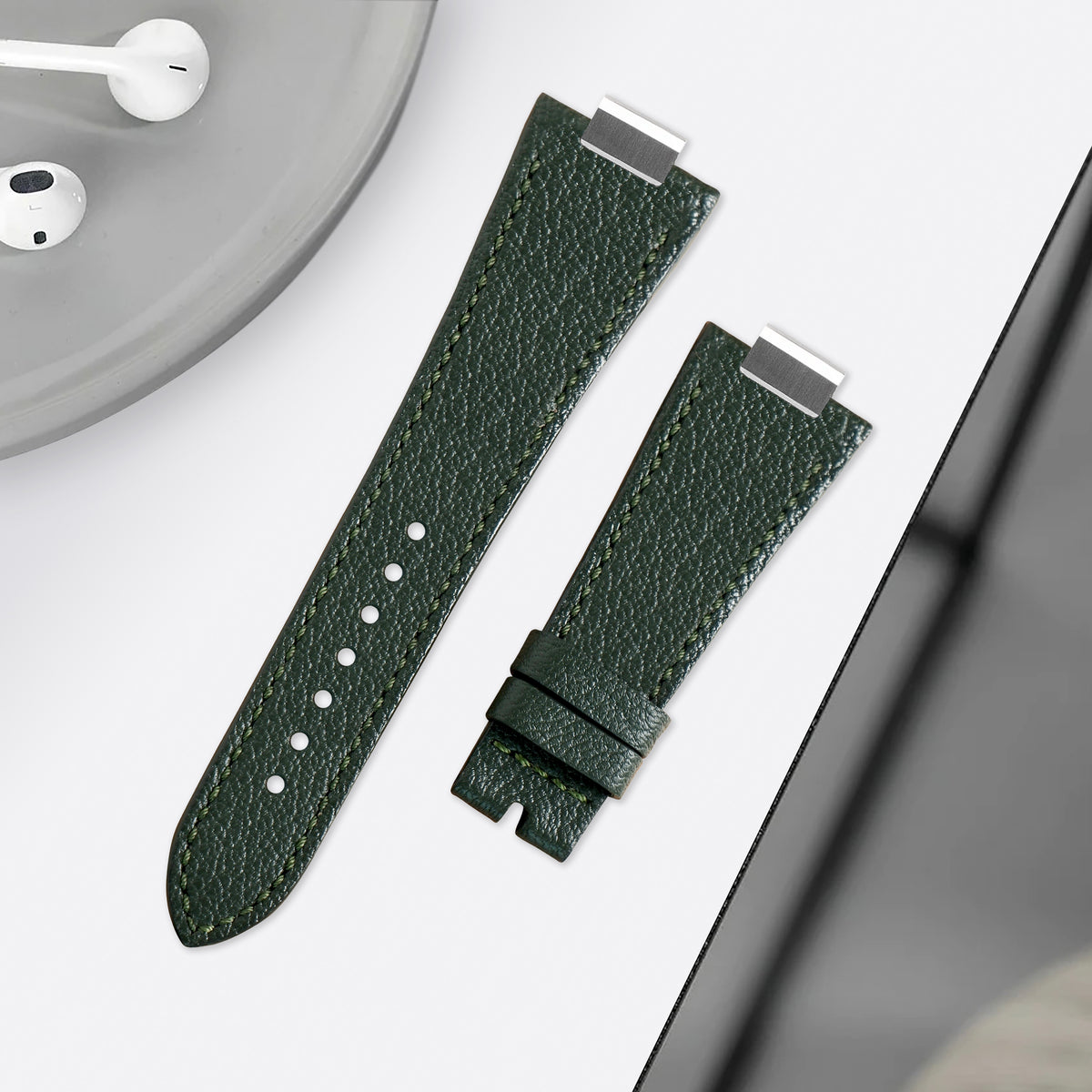 Tissot PRX Straps - Chevre Dark Green – Liger Straps
