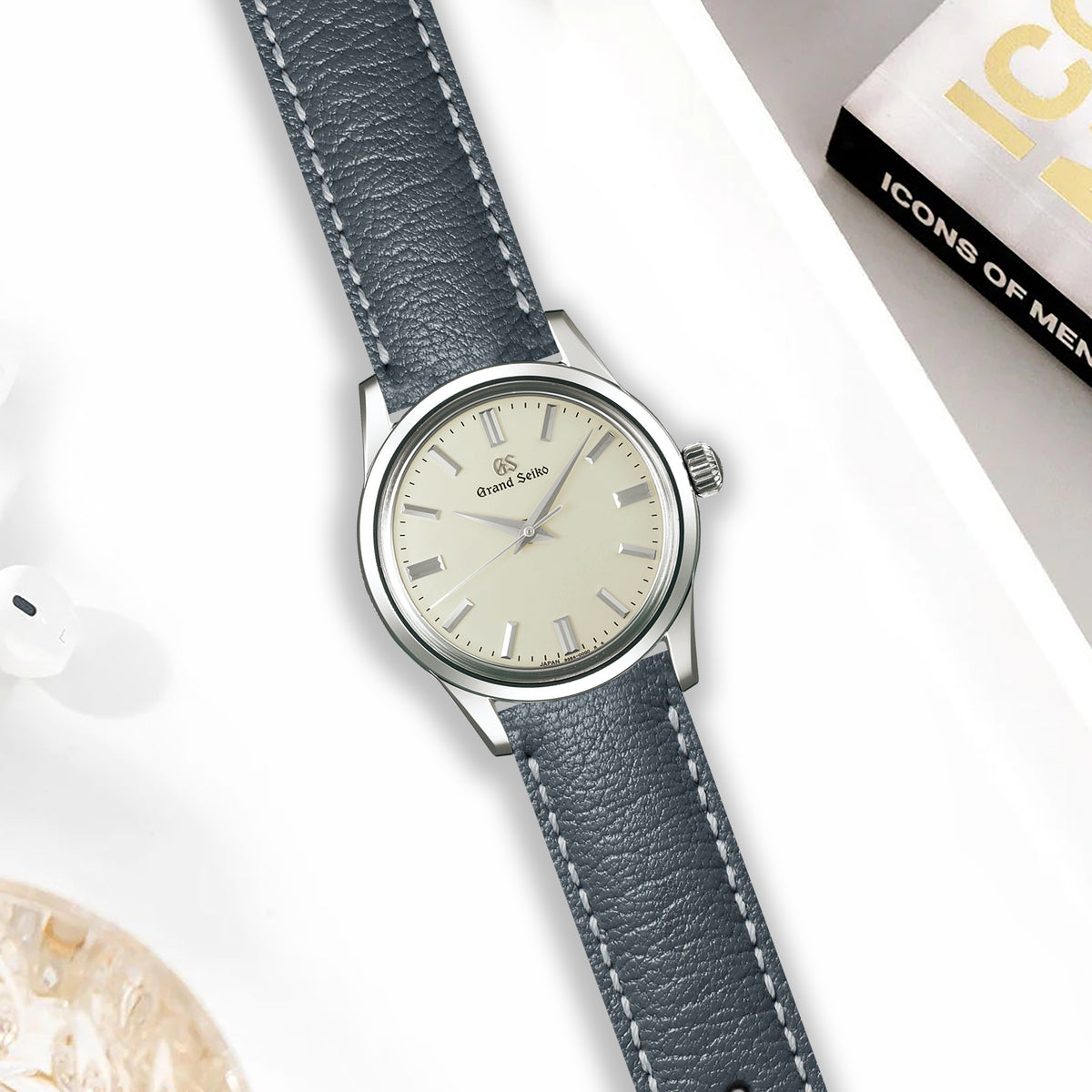 Grand Seiko Elegance Straps - Chevre Grey – Liger Straps