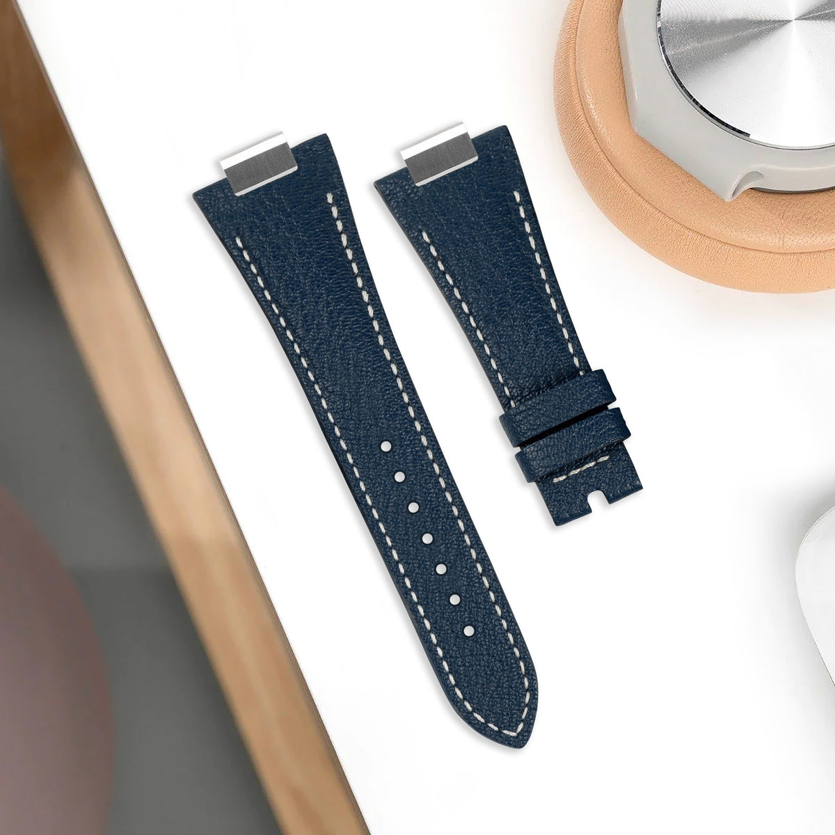 Tissot PRX Straps - Chevre Navy Blue – Liger Straps